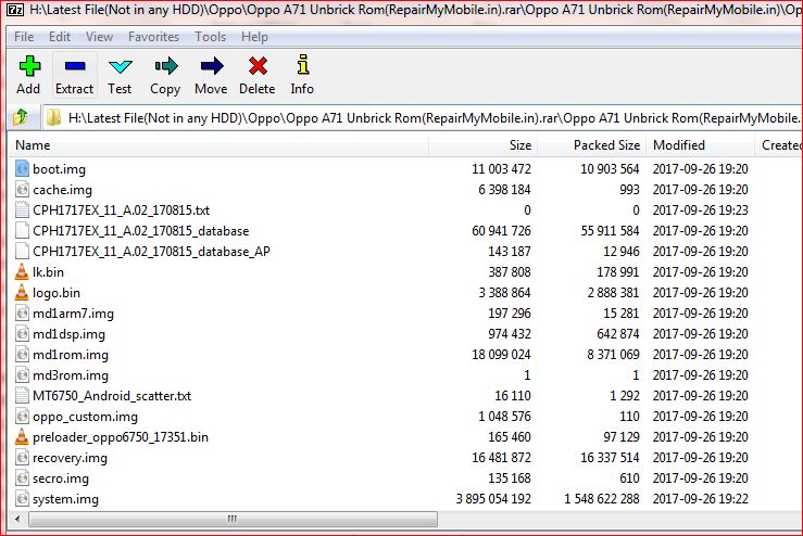 Oppo A71 CPH1717EX Flash File (Stock ROM) - RepairMyMobile.co