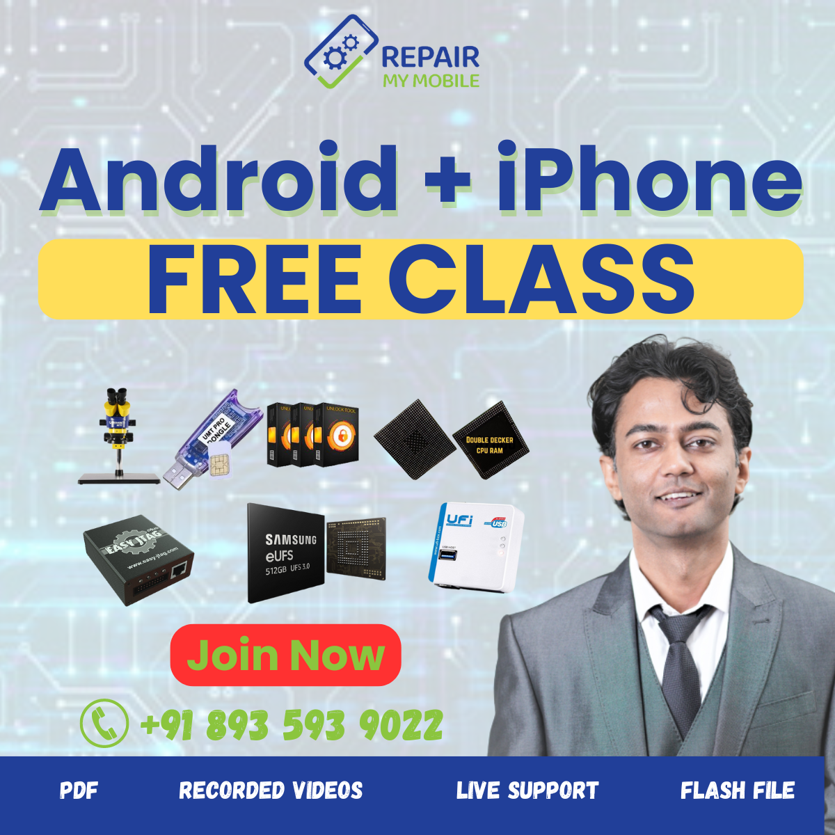 Join Android & iPhone Free Class - RepairMyMobile.co